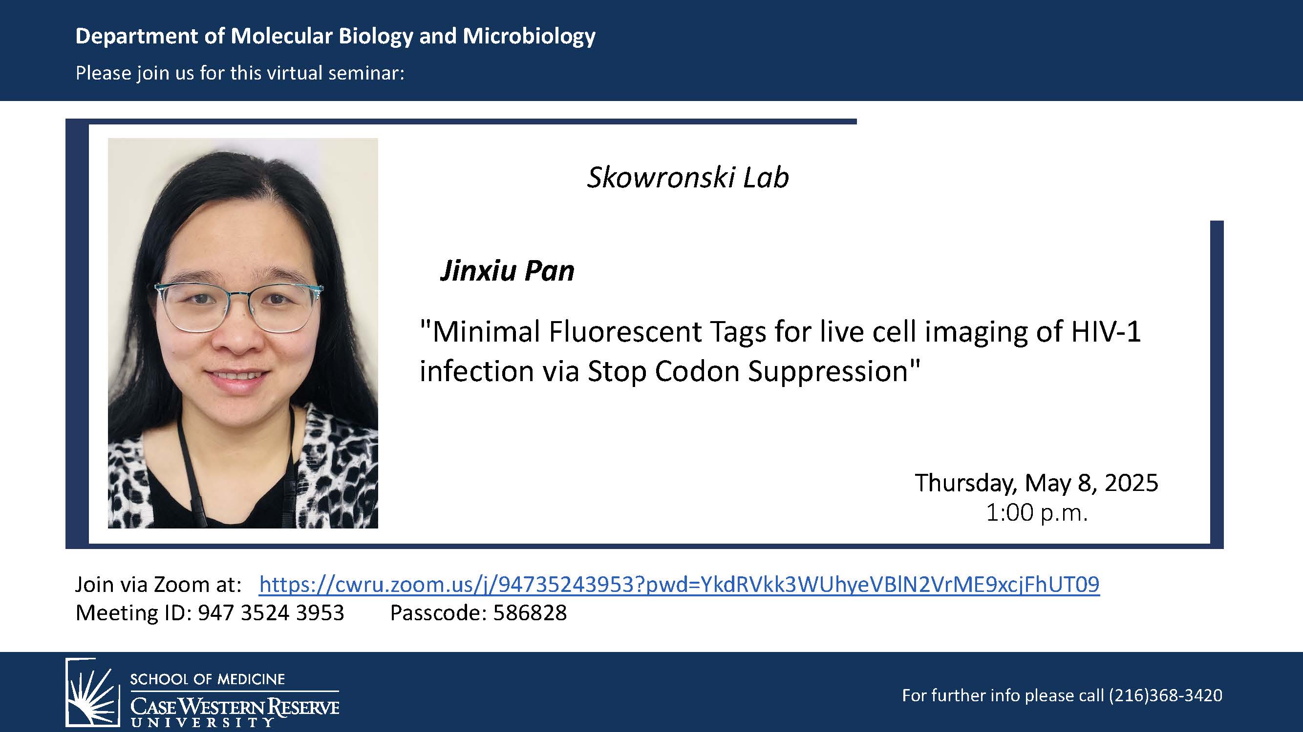 Jinxiu Pan "Minimal Fluorescent Tags for live cell imaging of HIV-1 ...